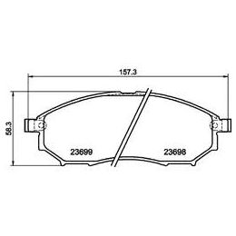 DON Bremsbelagsatz, Scheibenbremse pcp1124 f&uuml;r NISSAN RENAULT MITSUBISHI INFINITI SAMSUNG