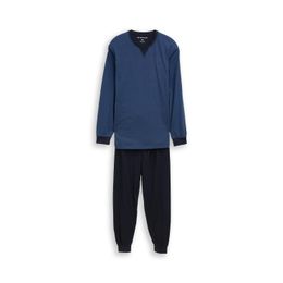 Tom Tailor Herren Pyjama-Set mit Streifenmuster, bunt, Gestreift, Gr. 48