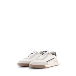 Tom Tailor Herren Sneaker aus Lederimitat, wei&szlig;, Uni, Gr. 41