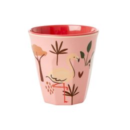 Rice Melamin Kinderbecher Jungle Animals Flamingo, pink skandinavische Deko Online Shop