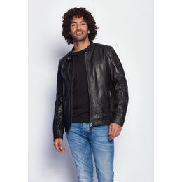 Lederjacke Maze "71Jack", Herren, Gr. M, schwarz, Obermaterial: 100% Lammleder. Futter: 100% Baumwolle. &Auml;rmelfutter: 100% Polyester, ohne B&uuml;ndchen, Jacken