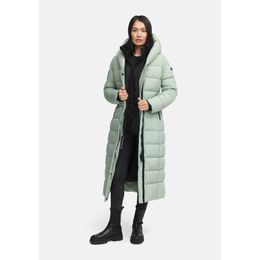 Winterjacke Marikoo "Pakoraa", Damen, Gr. L, smokeymint, Obermaterial: 100% Polyester; Futter: 100% Polyester; Wattierung: 100% Polyester; &Auml;rmelfutter: 100% Polyester, Jacken Winterjacke, extra langer Winter Mantel mit abnehmbaren Innenteil