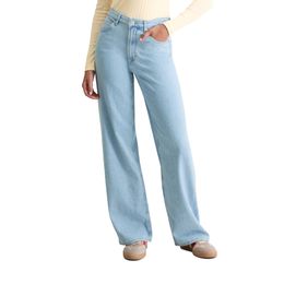 Marc O'Polo Weite Jeans MARC O'POLO "aus Organic-Cotton-Stretch-Mix", Damen, Gr. 28, L&auml;nge 32, light blau, Obermaterial: 95% Baumwolle, 4% Elastomultiester, 1% Elasthan, unifarben, loose fit normal, Jeans
