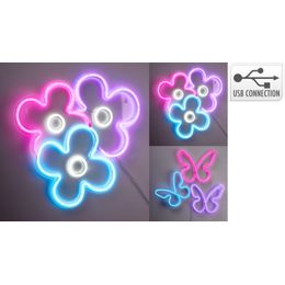 SONSTIGE Wanddeko FLOWER/BUTTERFLY LED