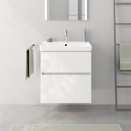 evineo ineo5 evo Unterschrank B: 63 cm, 2 Ausz&uuml;gen, mit Griffmulde, f&uuml;r Villeroy & Boch Avento & Collaro Waschtisch,, BE0735WH,