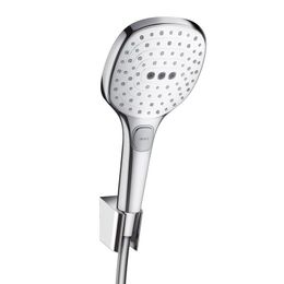 Hansgrohe Raindance Select E Brausegarnitur mit Halter, 3 Strahlarten, 26720400,
