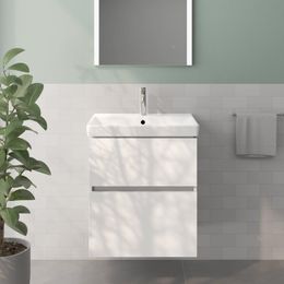 evineo ineo5 evo Unterschrank B: 58 cm, 2 Ausz&uuml;gen, mit Griffmulde, f&uuml;r Villeroy & Boch Avento; Collaro & Subway 3.0 Waschtisch,, BE0723WM,
