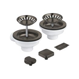 Grohe Universal Ablaufset mit Excenter f&uuml;r 2 Becken, 40998AL0,