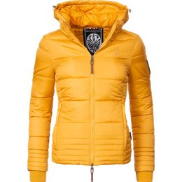 Winterjacke Marikoo "Sole", Damen, Gr. S (36), gelb, Oberstoff: 100% Polyester. Futter: 100% Polyester. Wattierung: 100% Polyester. &Auml;rmelfutter: 100% Polyester, tailliert h&uuml;ftbedeckend, &Auml;rmel ohne &Auml;rmelschlitz Rippstrickb&uuml;ndchen, Jacken Winterjacke, modisch taillierte Damen Steppjacke f&uuml;r den Winter