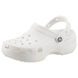 Clog Crocs "Classic Platform Clog W", Damen, Gr. 42, wei&szlig;, Croslite&trade;, unifarben, Schuhe Clog, Sommerschuh, Schlappen, Hausschuh, trendige Plateausohle