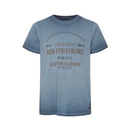 T-Shirt FQ1924 "T-Shirt FQEmil", Herren, Gr. M, blau (schwarz denim), Obermaterial: 100% Baumwolle CO., Shirts T-Shirt