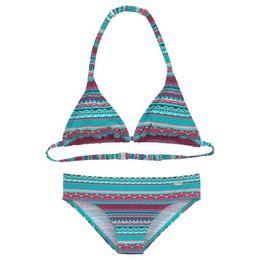 Buffalo M&auml;dchen Triangel-Bikini &raquo;Lux Kids&laquo; mit abstraktem Druck gr&uuml;n 122/128, N-Gr