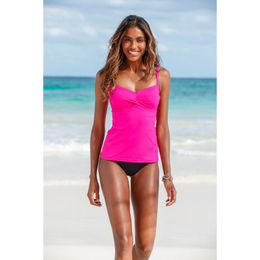 s.Oliver Damen s.Oliver B&uuml;gel-Tankini-Top &raquo;Spain&laquo; mit Wickeloptik pink 36, Cup C