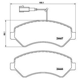 DON Bremsbelagsatz, Scheibenbremse pcp1650 f&uuml;r CITRO&Euml;N PEUGEOT FIAT RAM