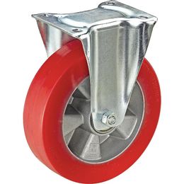 Wicke Polyurethan-Reifen auf Alu-Felge, Rad-&Oslash; x Breite 100 x 40 mm, Bockrolle, Tragf&auml;higkeit 200 kg