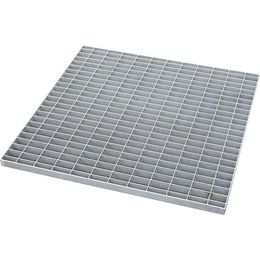 eurokraft pro Gitterrost, f&uuml;r Auffangwanne f&uuml;r 200-l-F&auml;sser, Edelstahl, LxBxH 800 x 800 x 465 mm
