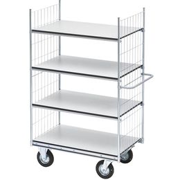 HelgeNyberg ESD-Etagenwagen SERIE 300, 4 Etagen, LxBxH 1390 x 650 x 1730 mm, ab 5 Stk