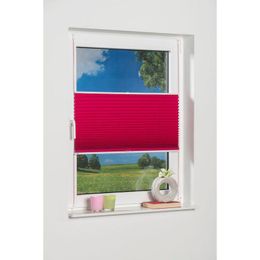 K-home Plissee &raquo;Klemmfix Pisa&laquo; verdunkelnd energiesparend ohne Bohren verspannt pink Obermaterial: 100% Polyester 130cm, zweiseitig verschiebbar, 40cm