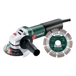 Metabo Winkelschleifer-Set 'WQ 1100-125' 1100 W mit Diamanttrennscheibe, Schnellspannmutter