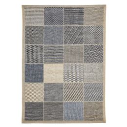 ANDIAMO Teppich 'Claudio' beige/blau 67 x 120 cm