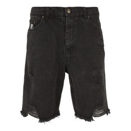 Shorts Karl Kani "Karl Kani Herren KM232-027-2 KK OG Heavy Distressed Denim Shorts", Herren, Gr. 28, Normalgr&ouml;&szlig;en, bleachedschwarz, 100% Baumwolle, unifarben, normal, Hosen Shorts