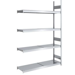 hofe Gro&szlig;fach-Steckregal mit Stahlb&ouml;den, H&ouml;he 2500 mm, Fachbodenbreite 1500 mm, Fachbodentiefe 500 mm, Anbauregal