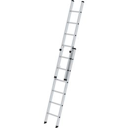 MUNK Anlegeleiter h&ouml;henverstellbar, Schiebeleiter, 2-teilig, 2 x 6 Sprossen, Holm 73 x 25 mm
