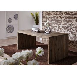 Schreibtisch Sheesham 178x90x78 grau ge&ouml;lt NATURE GREY #711