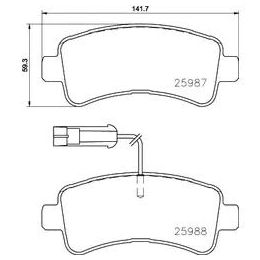 DON Bremsbelagsatz, Scheibenbremse pcp1709 f&uuml;r FIAT CITRO&Euml;N PEUGEOT RAM