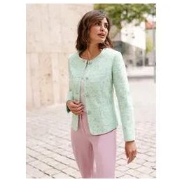 Jackenblazer Lady "Boucl&eacute;-Blazer", Damen, Gr. 46, kalkmint, meliert, 71% Polyester, 29% Baumwolle, Blazer