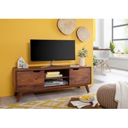 TV-Board Sheesham 134x40x48 walnuss gewachst MALM&Ouml; 2 #119