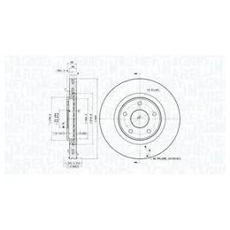 MAGNETI MARELLI Bremsscheibe 360406159901 Innenbel&uuml;ftet-Bel&uuml;ftung mit tropfenf&ouml;rmigen Fl&uuml;geln 330mm 28mm f&uuml;r CHRYSLER DODGE LANCIA FIAT VW RAM