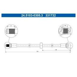 ATE Bremsschlauch 24510303053 f&uuml;r VOLVO