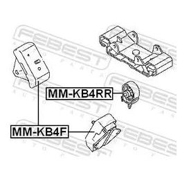 FEBEST Lagerung, Motorkb4rr hinten f&uuml;r MITSUBISHI