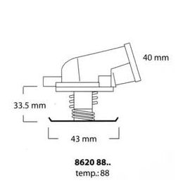 TRISCAN Thermostat, K&uuml;hlmittel 86208888 f&uuml;r SSANGYONG CHRYSLER DAEWOO MERCEDES-BENZ