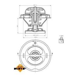 NRF Thermostat, K&uuml;hlmittel 725068 f&uuml;r MERCEDES-BENZ DAEWOO