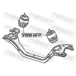 FEBEST Lagerung, Motor vwmnfp beidseitig f&uuml;r PORSCHE VAG