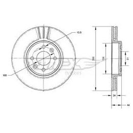 TOMEX BRAKES Bremsscheibe tx7022 Vorderachse bel&uuml;ftet 280mm 24mm f&uuml;r RENAULT SAMSUNG DACIA
