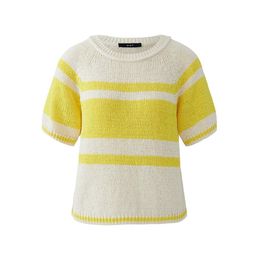 Oui - Rundhals-Pullover, gelb, Gr. 36 / S - Baumwolle