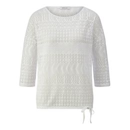 Peter Hahn - Shirt mit U-Boot-Ausschnitt, weiss, Gr. 42 / M - Baumwolle