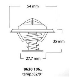 TRISCAN Thermostat, K&uuml;hlmittel 862010682 f&uuml;r FORD RENAULT