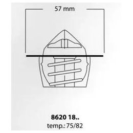 TRISCAN Thermostat, K&uuml;hlmittel 86201875 f&uuml;r PEUGEOT