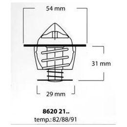TRISCAN Thermostat, K&uuml;hlmittel 86202188 f&uuml;r TALBOT CHRYSLER FORD SAAB PEUGEOT NISSAN HYUNDAI MAZDA MITSUBISHI