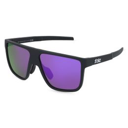 Bliz ZB7019 A003 | Unisex-Sonnenbrille | Fassung: Vollrand, Quadratisch, Kunststoff, Schwarz Matt | Glasfarbe: Braun Verlaufend