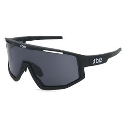Bliz ZB7005 FUSION | Unisex-Sonnenbrille | Fassung: Randlos, Geometrisch, Kunststoff, Schwarz Matt | Glasfarbe: Grau