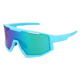 Bliz ZB7005 FUSION | Unisex-Sonnenbrille | Fassung: Randlos, Geometrisch, Kunststoff, Blau Matt | Glasfarbe: Blau Verlaufend
