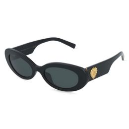 Dolce & Gabbana Dolce&Gabbana DG4537 | Damen-Sonnenbrille | Fassung: Vollrand, Oval, Acetat, Schwarz | Glasfarbe: Grau