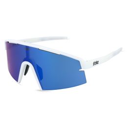 Bliz ZB7023 P006 | Unisex-Sonnenbrille | Fassung: Randlos, Geometrisch, Kunststoff, Wei&szlig; Matt | Glasfarbe: Grau Verlaufend