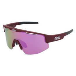 Bliz ZB7007 MATRIX SMALL | Unisex-Sonnenbrille | Fassung: Randlos, Geometrisch, Kunststoff, Burgunder Matt | Glasfarbe: Braun Spiegel Pink