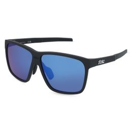 Bliz ZB7017 A001 | Unisex-Sonnenbrille | Fassung: Vollrand, Quadratisch, Kunststoff, Schwarz Matt | Glasfarbe: Blau